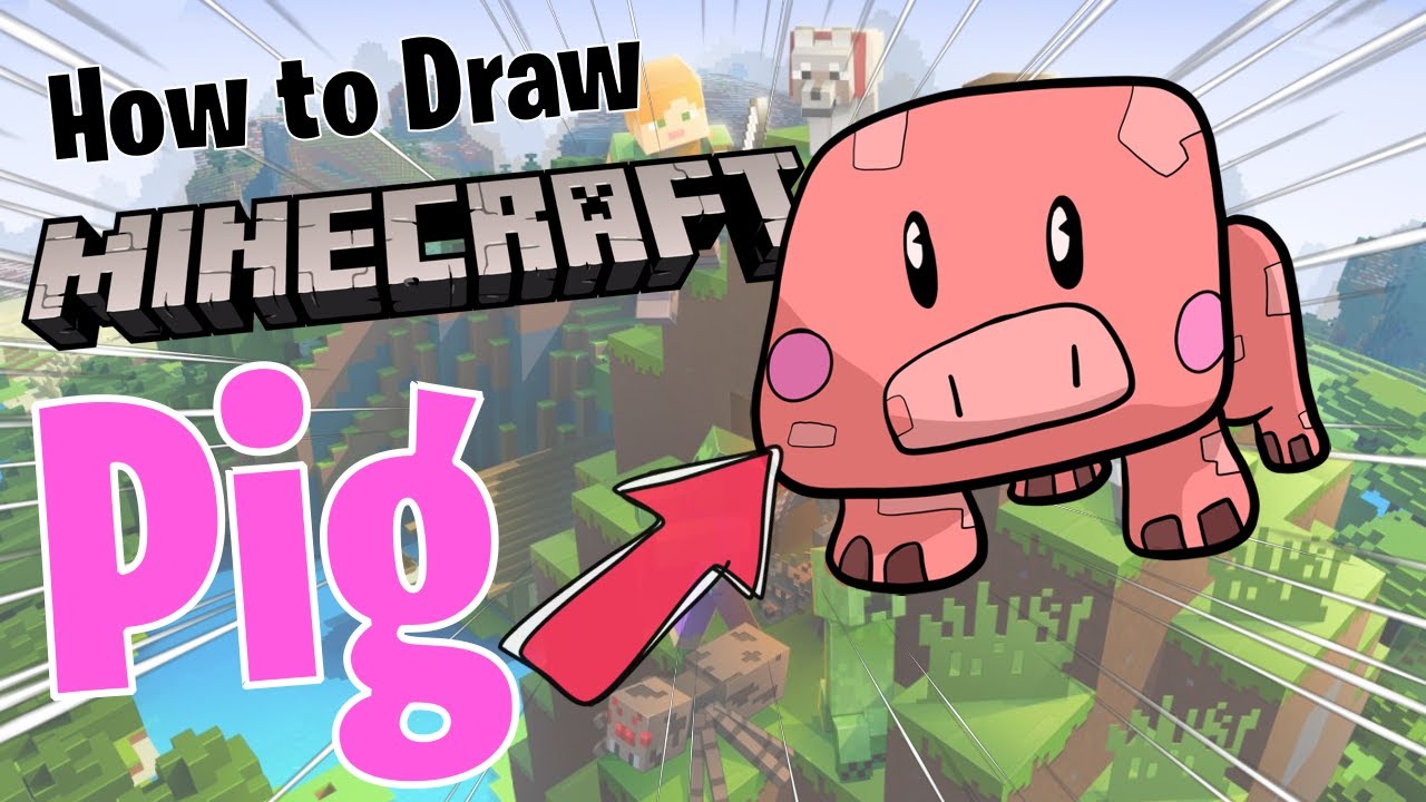 How to Draw a Minecraft Pig | Step by Step - YouTube