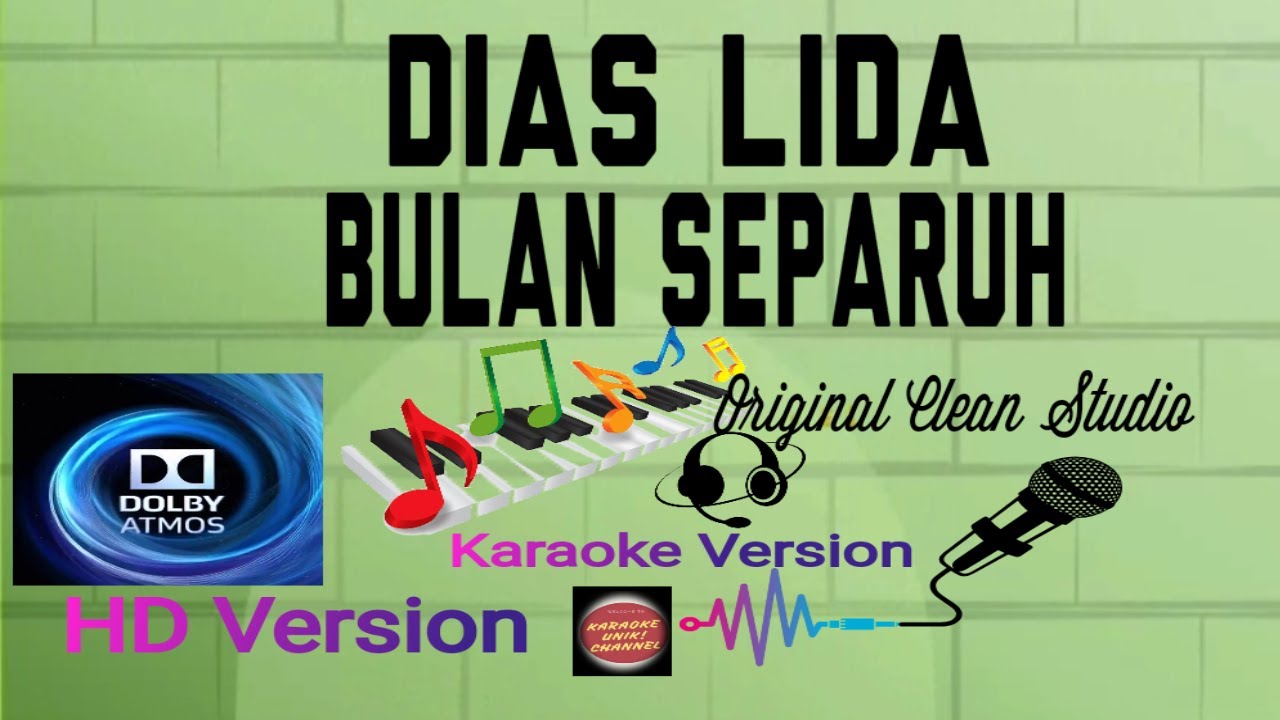 Bulan Separuh Versi Dias Lida Karaoke | Original Version - YouTube