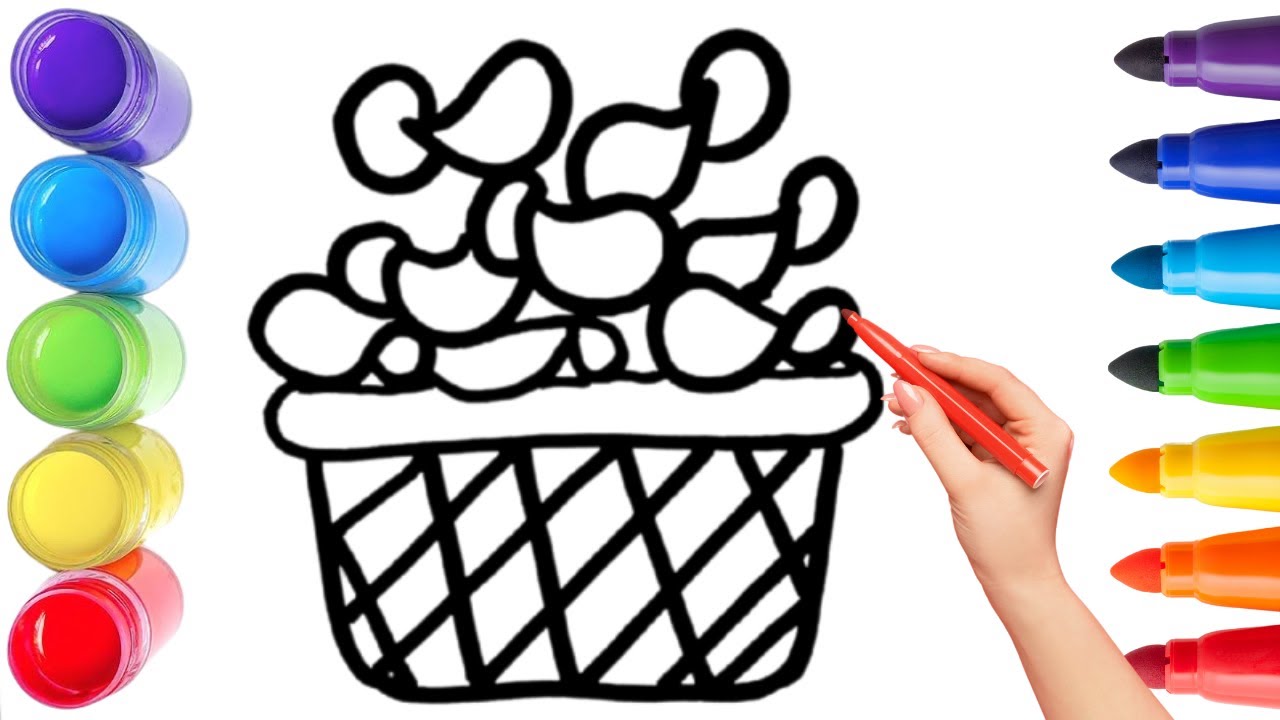 How To Draw cute nut EASY Drawing, Painting & Coloring For Kids and ...