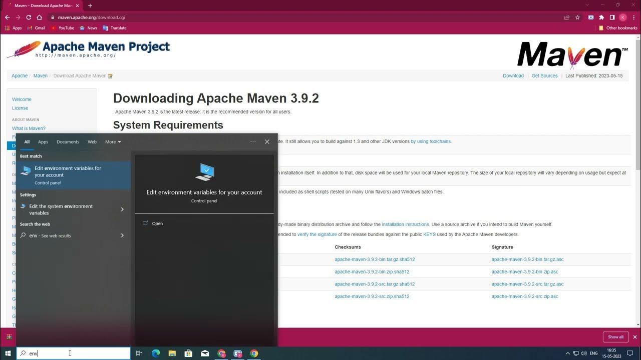 Maven build tool Installation in Windows - YouTube