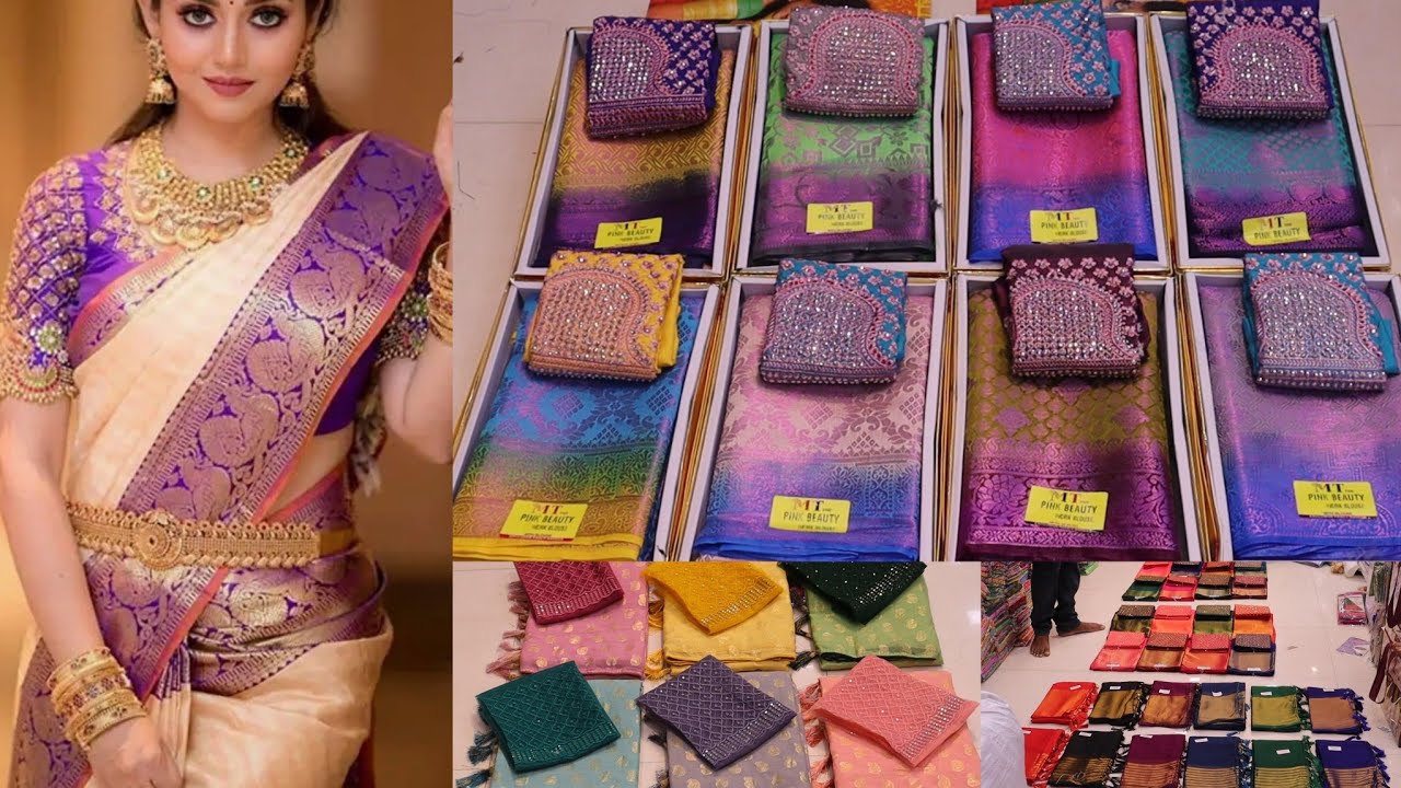 Old Washermanpet Ramzan Collection Designer saree Silk Saree Sri Reshma Textile - YouTube