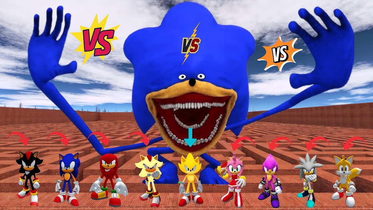 INSANE ALL SHIN SONIC TAPES IN GARRYS MOD #sonic #sonicfrontiers - YouTube