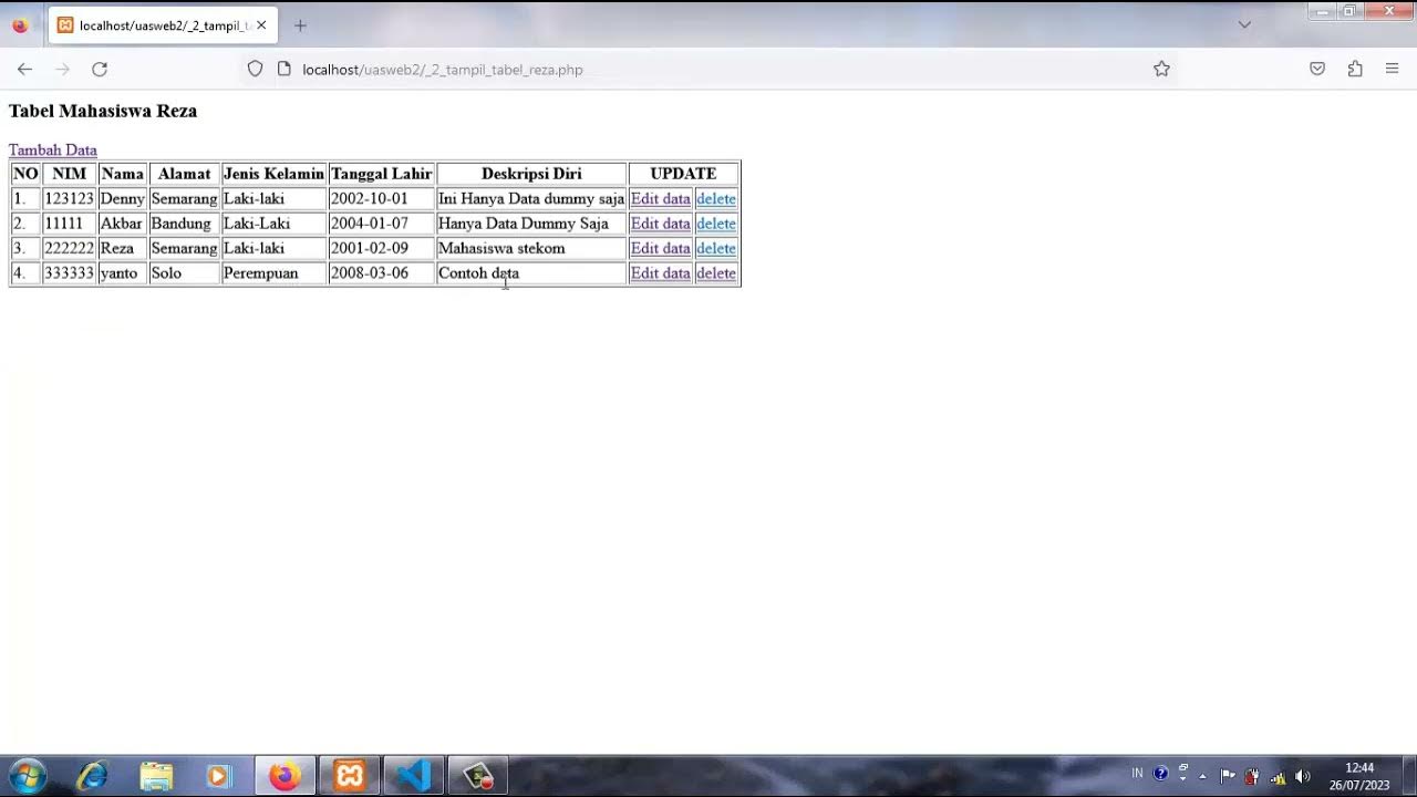 UAS pemrograman web 2 - YouTube