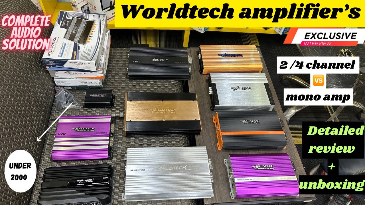 Worldtech amplifier unboxing & review ! 2 channel amplifier ! 4 channel ...