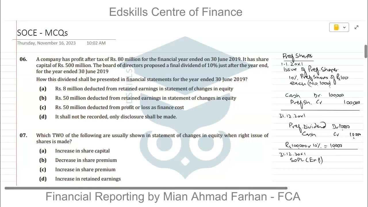 L44 Preference Share Capital Explained | by Mian Ahmad Farhan-FCA - YouTube