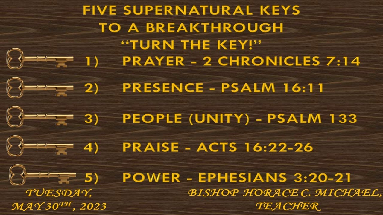 Five Supernatural Keys To A Breakthrough "Turn The Key!" - YouTube