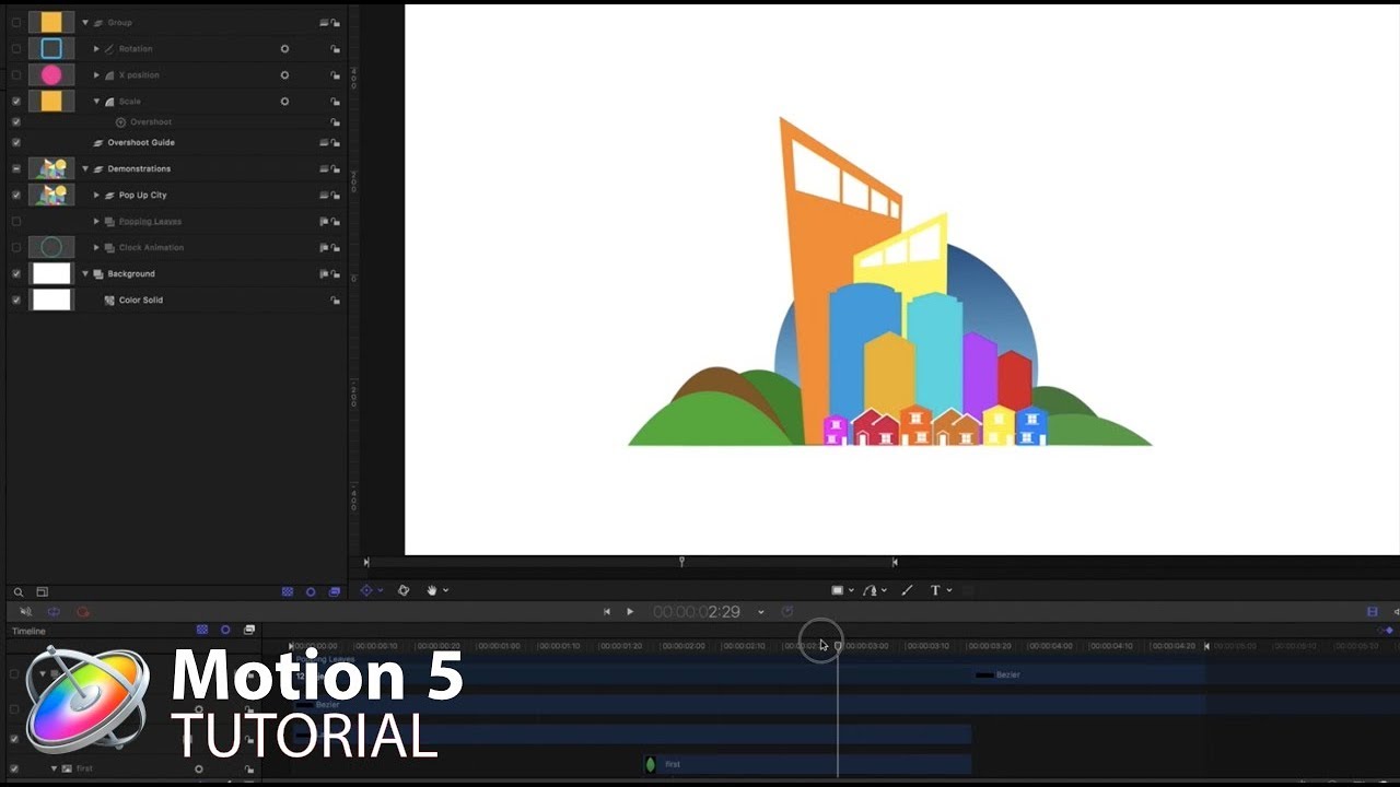 Apple Motion 5 Tutorial: The Overshoot Behavior Part 1 - YouTube