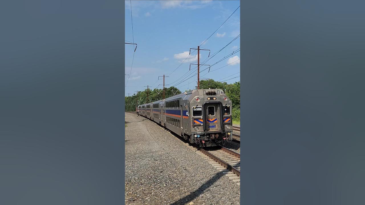 MARC IV Cab Car #8059 Leads Penn Line Train #439 with Horn Salute at Bowie State University # ...