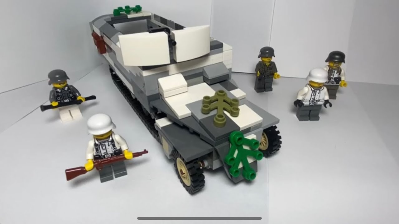 LEGO WWII Sdkfz 251 MOC! || LEGO WWII German Halftrack build! - YouTube