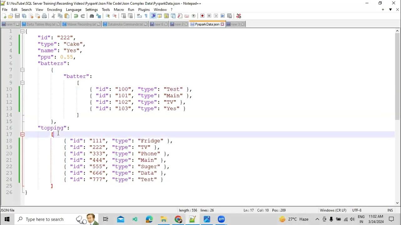 81.How to read Complex Json File Part 1 using PySpark in Databricks in Telugu - YouTube