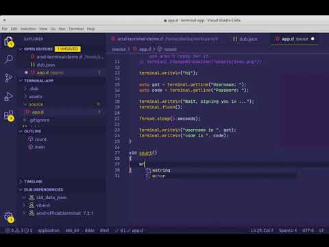 Code-d Visual Studio Extension for D programming language is great ...