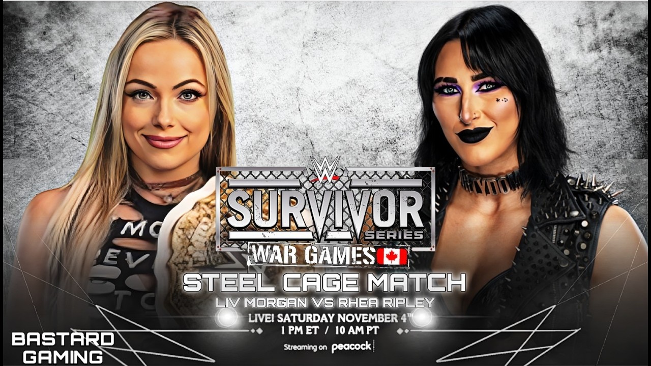 WWE 2K24 | Liv Morgan VS Rhea Ripley - Steel Cage Match | Survivor ...