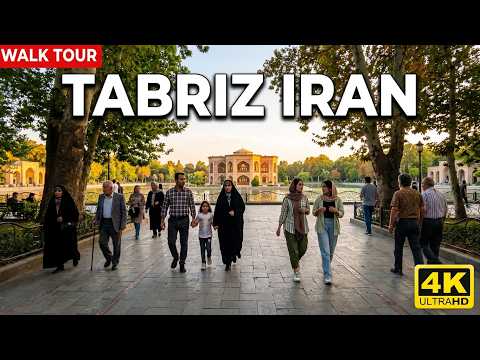 TABRIZ Iran Walking Tour | El-Goli Park & Local Life [4K]