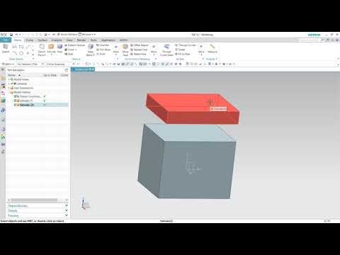 Siemens Nx Dersleri - Extrude Katılamaya Giriş - YouTube