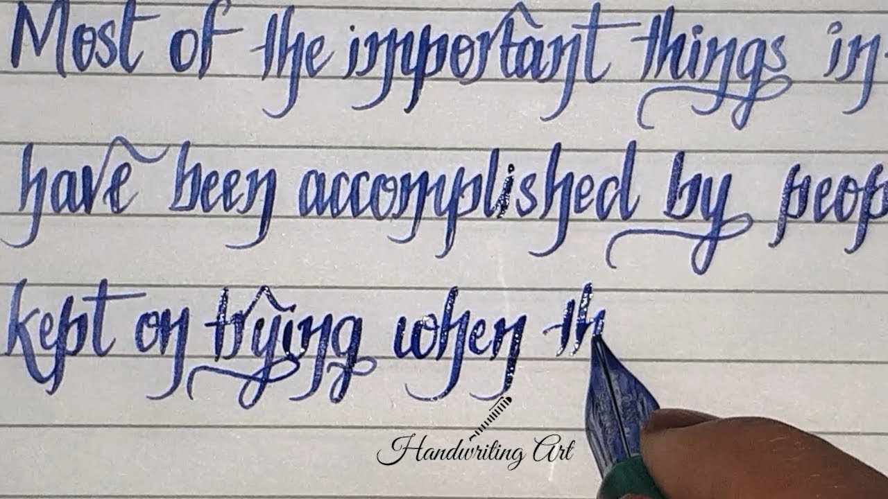 How to write beautiful English handwriting||Write beautiful English ...