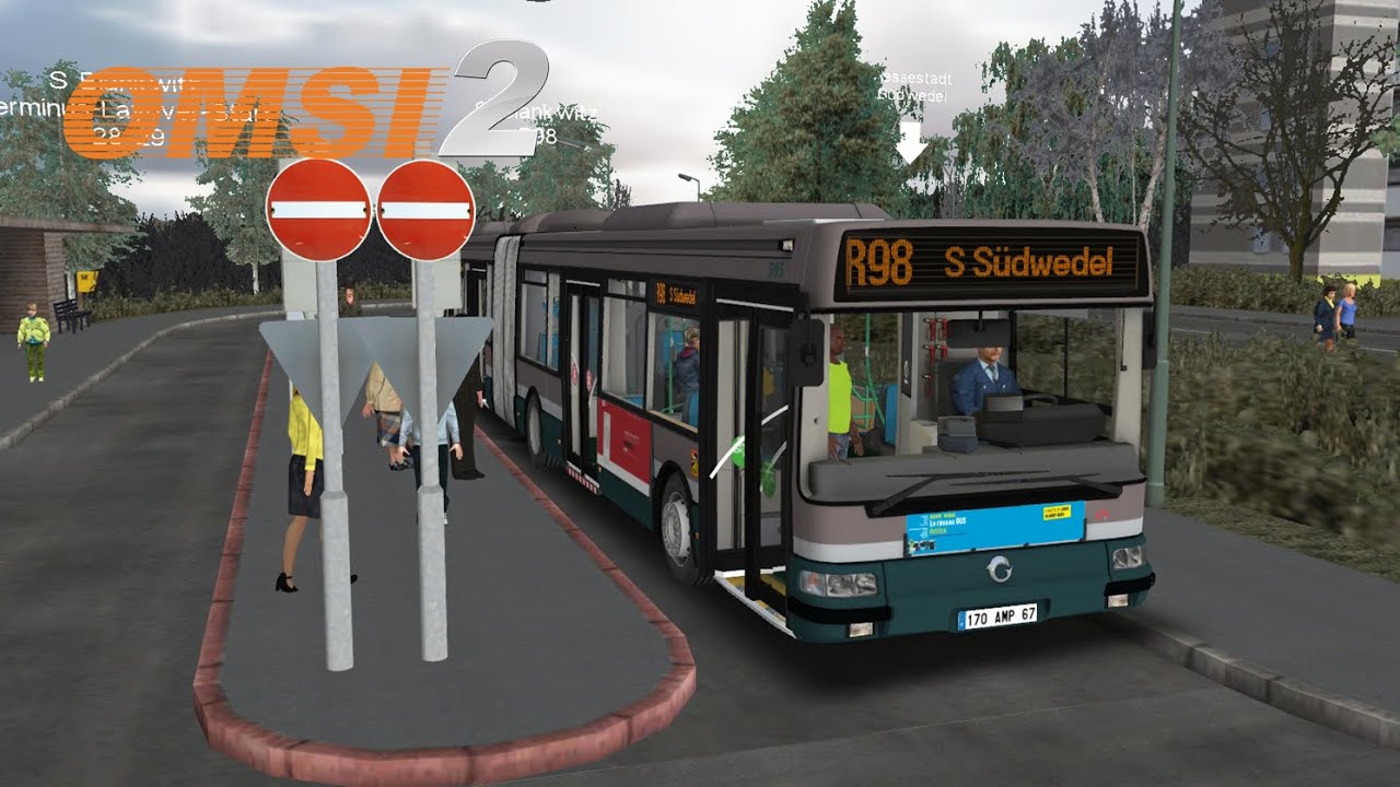 OMSI2 | Blankwitz | Speed-Pause to Avoid Collisions | Line R98 ⇒S ...