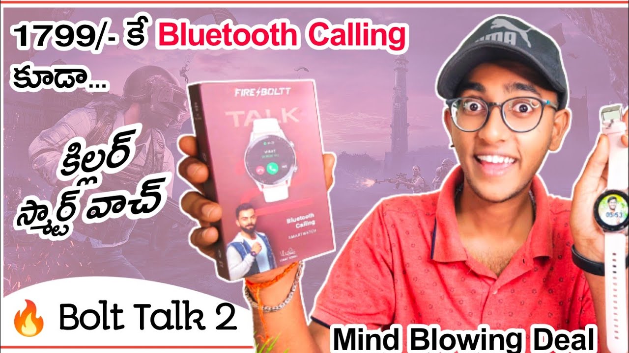 Fire boltt talk 2 bluetooth calling smart watch unboxing telugu # ...