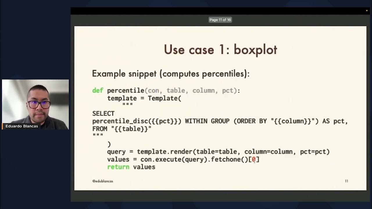 Eduardo Blancas - Using embedded SQL engines for plotting massive datasets on a laptop - YouTube