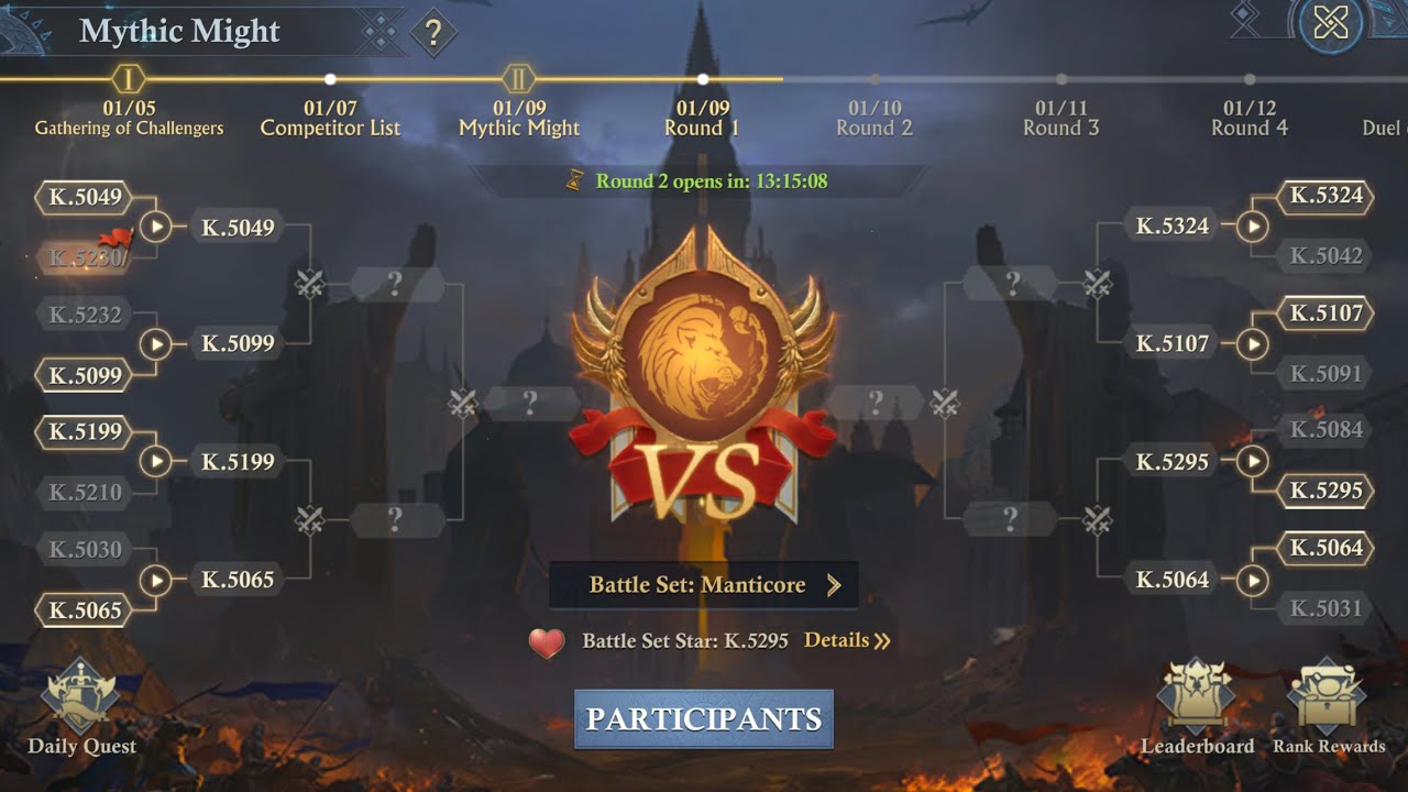 Round 1! I’m out 🙈 - Camelot Championship - Mythic Might - King of ...