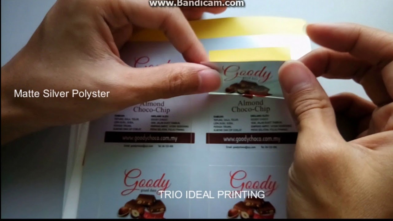 Matte Silver Polyster Sticker - YouTube