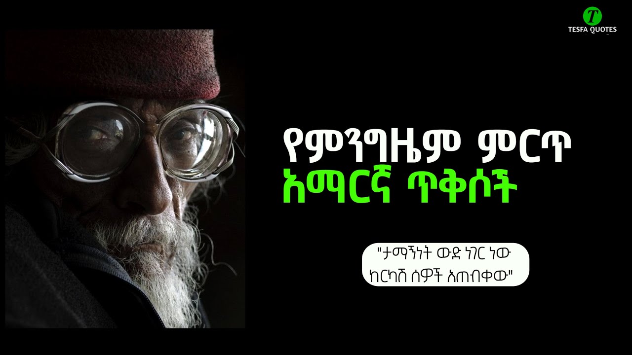 የምንግዜም ምርጥ እና መርሳት የሌሉብህ አማርኛ ጥቅሶች The Greatest Quotes of All Time ...