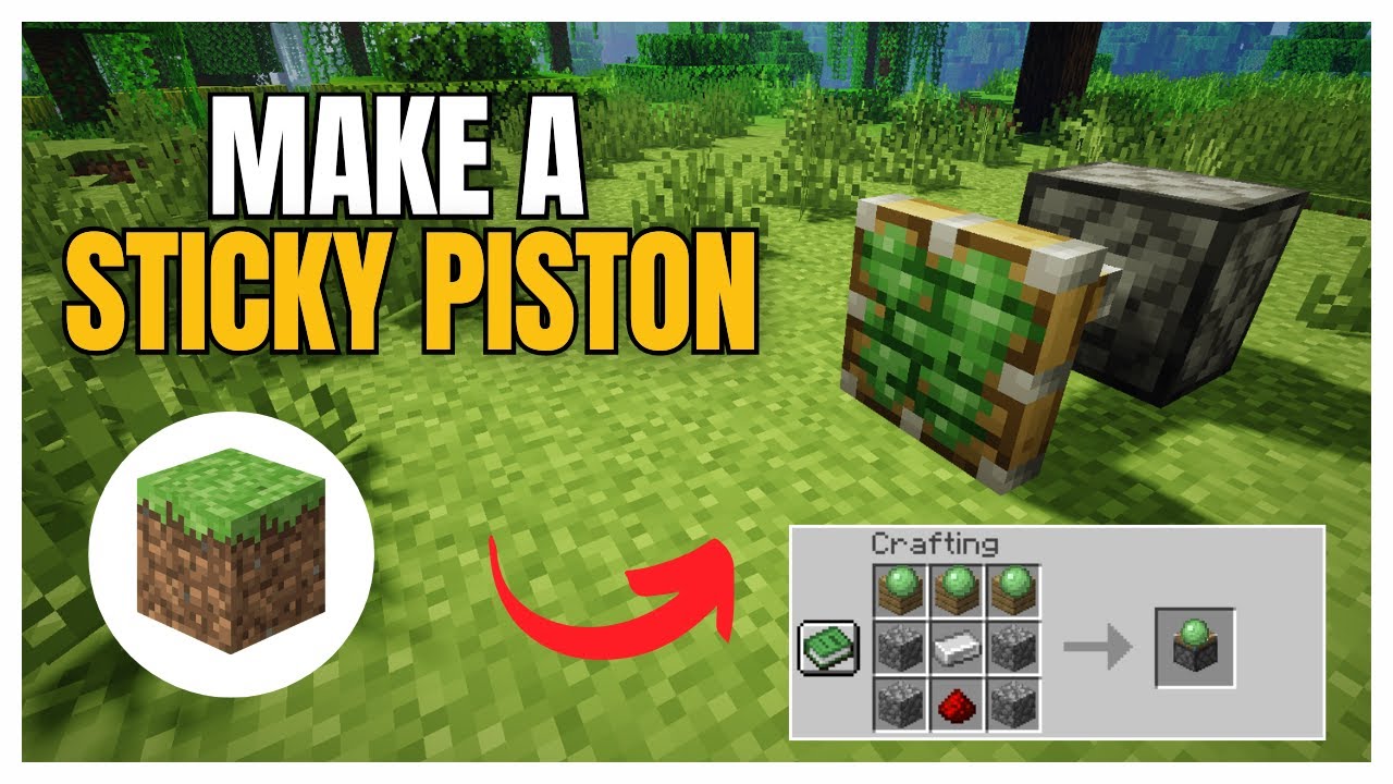 How to Make a Sticky Piston in Minecraft | Easy Step-by-Step Guide ...