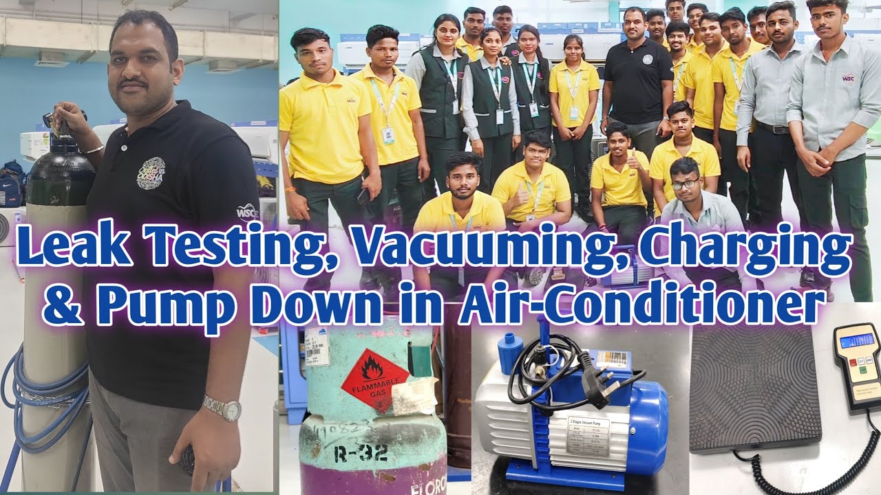 Leak Testing, Evacuation, Charging, Pump Down in Air-Conditioning | B ...