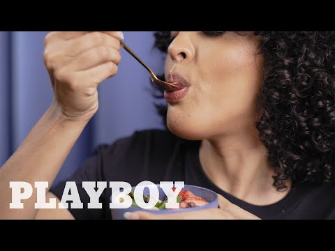 Brazilian Food Mukbang with Winter 2021 Playmate Izabela Guedes | PLAYBOY