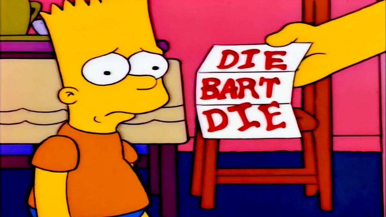 The Simpsons S34E15 : Sideshow Bob Sends a Threatening Letter to Bart ...