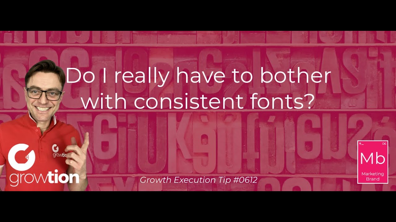 Do I really have to bother with consistent fonts? - YouTube