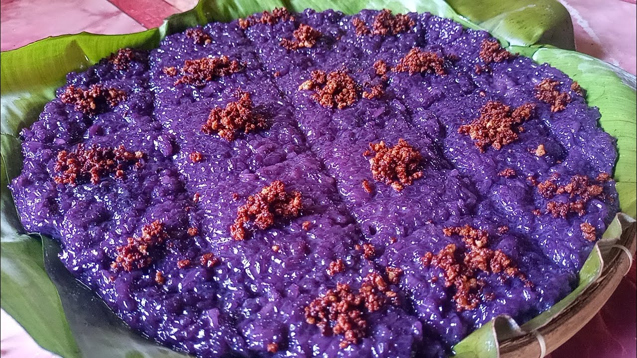 I made UBE BIKO with Latik for All Saints Day - YouTube
