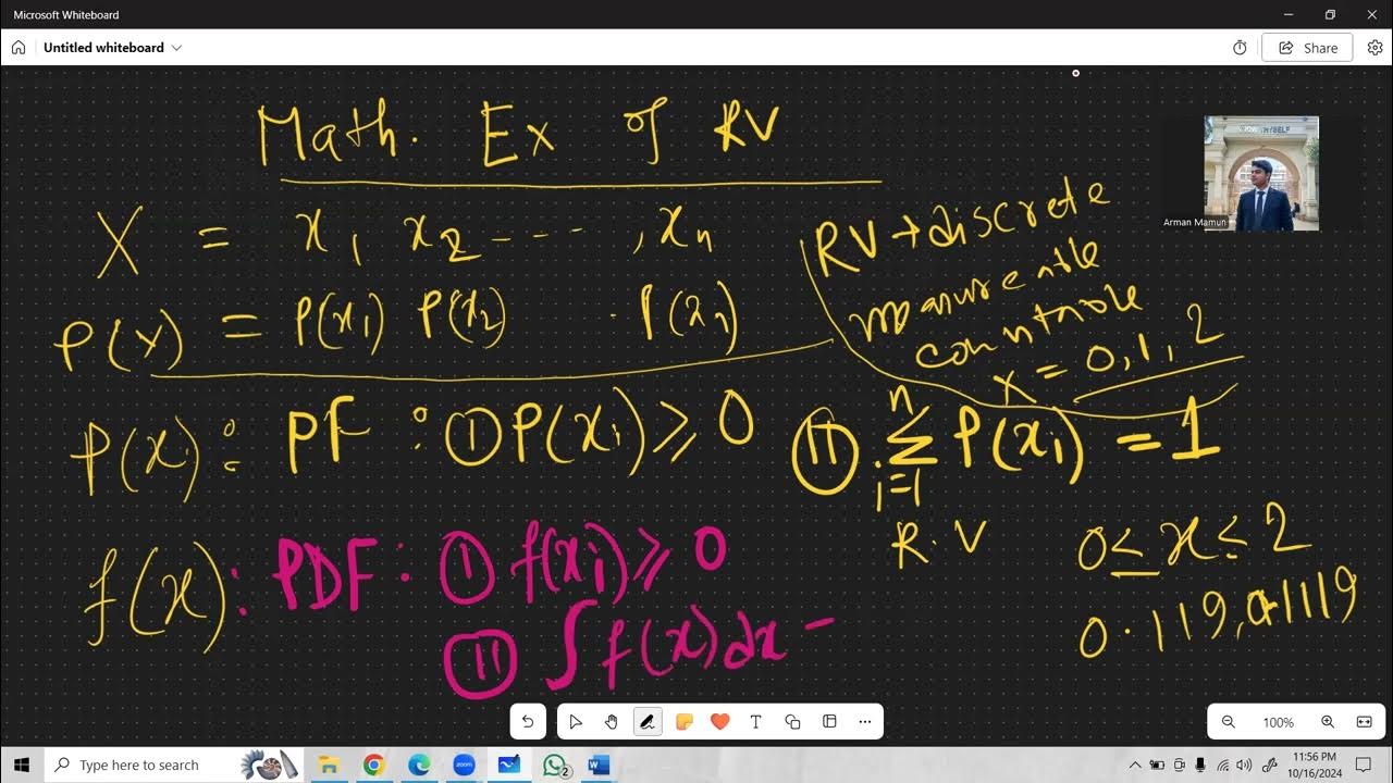 Mathematical Expectation of a Random Variable part 1| mathematics || statistics || Rough-khata ...