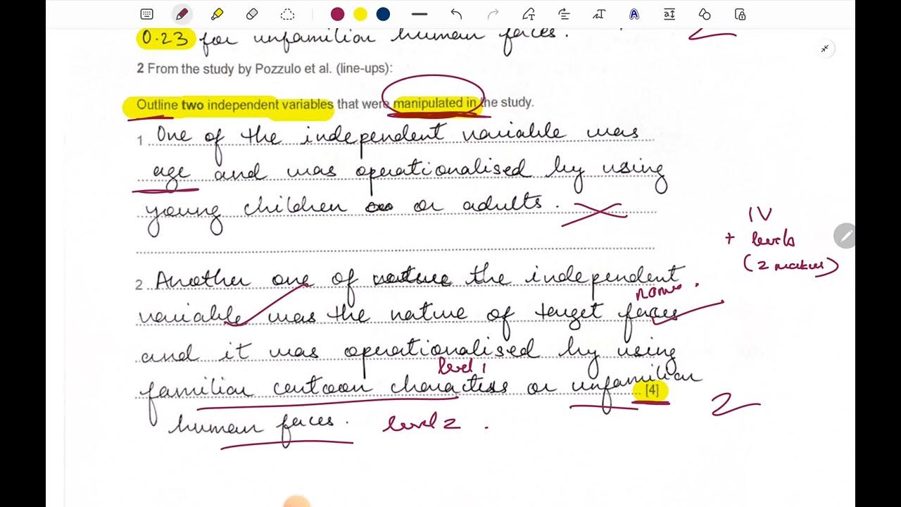 Writing Answers for AS Core Studies - Paper 1 Practice - Pozzulo et al ...