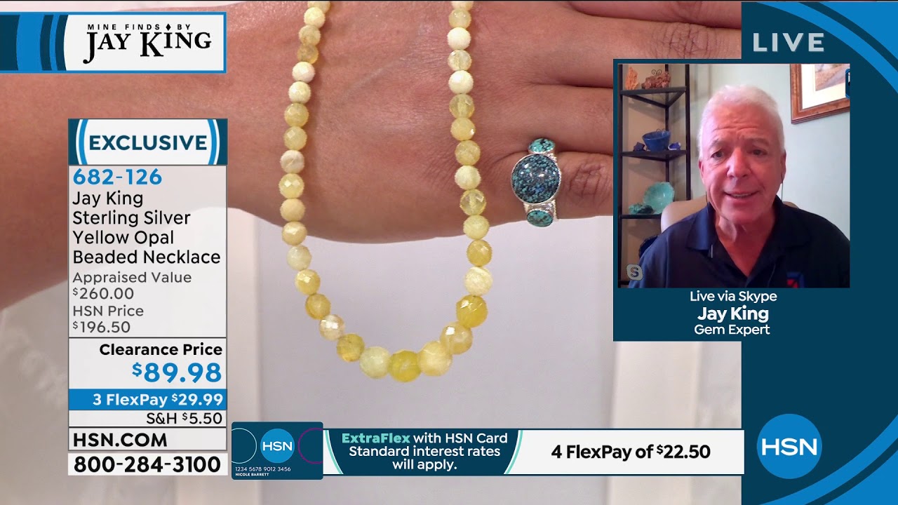 Jay King Sterling Silver Yellow Opal Beaded Necklace - YouTube