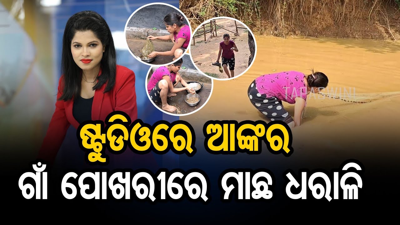 ଷ୍ଟୁଡିଓରେ ଆଙ୍କର୍, ଗାଁ ପୋଖରୀରେ ମାଛ ଧରାଳି || Pond Water Fish Catching ...