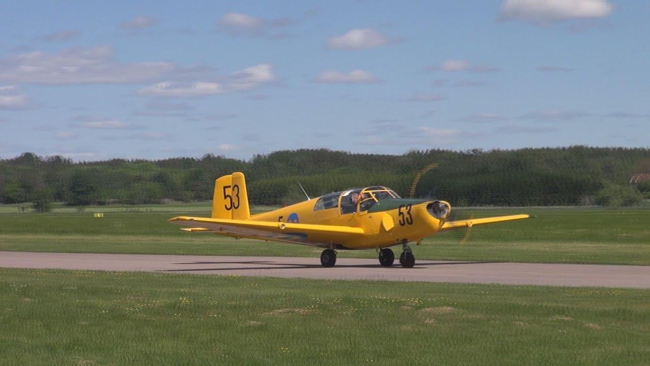 Saab 91 Safir Sk 50b Team 50 warbirds at airshow- 20160604 - YouTube