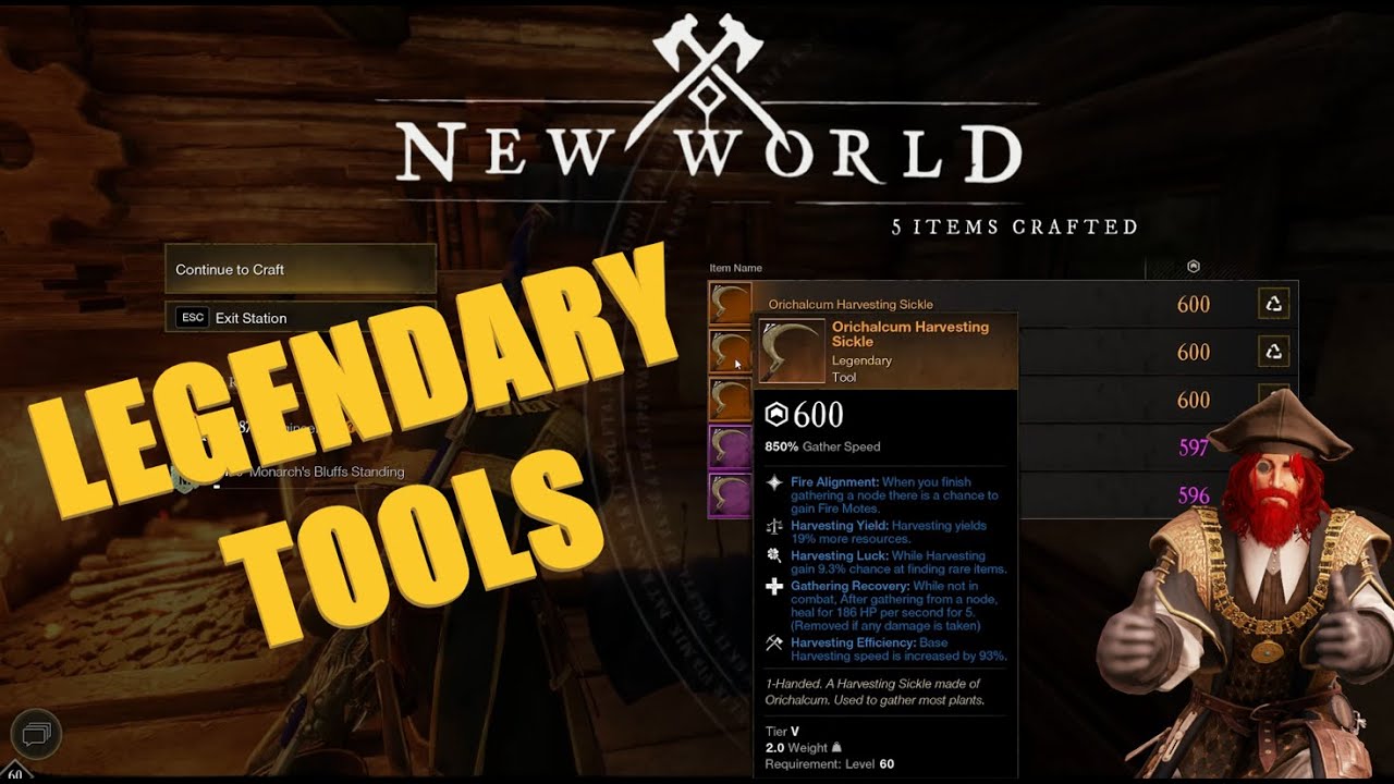 New World: Crafting 100x 595-600 GS Tools (Results & Analysis) - YouTube