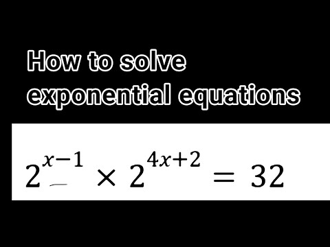How to solve exponential equations - YouTube