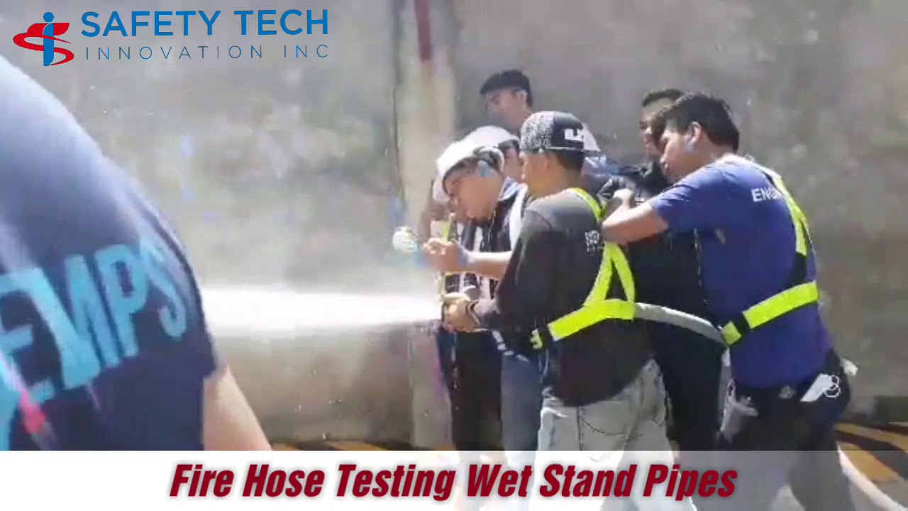 Fire Hose Testing Wet Stand Pipes - YouTube