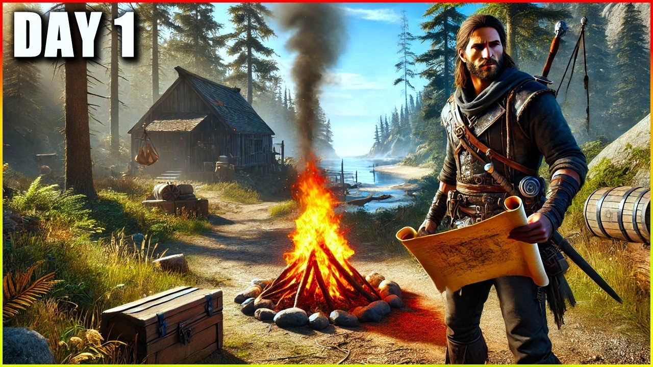 This is a NEW Island Survival Game Day 1 - Beyond the Map - YouTube