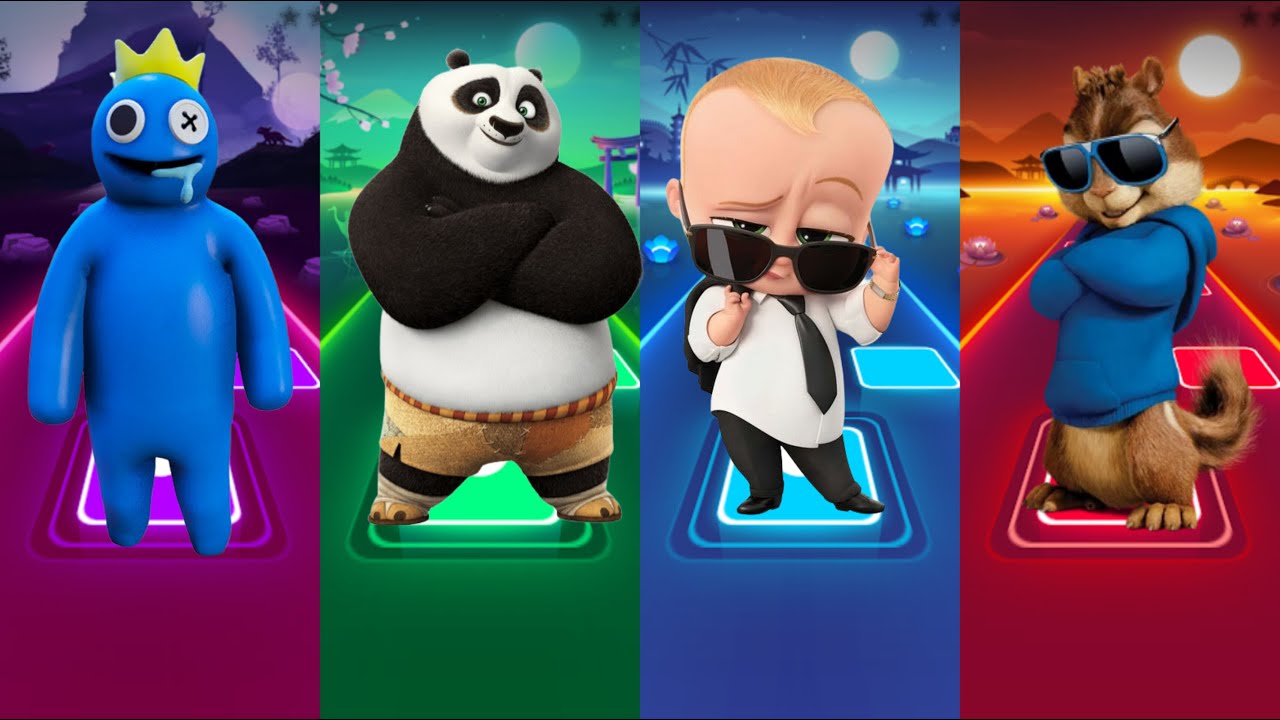 Blue vs Panda | Cocomelon vs Alvin | Tiles Hop EDM Rush - YouTube