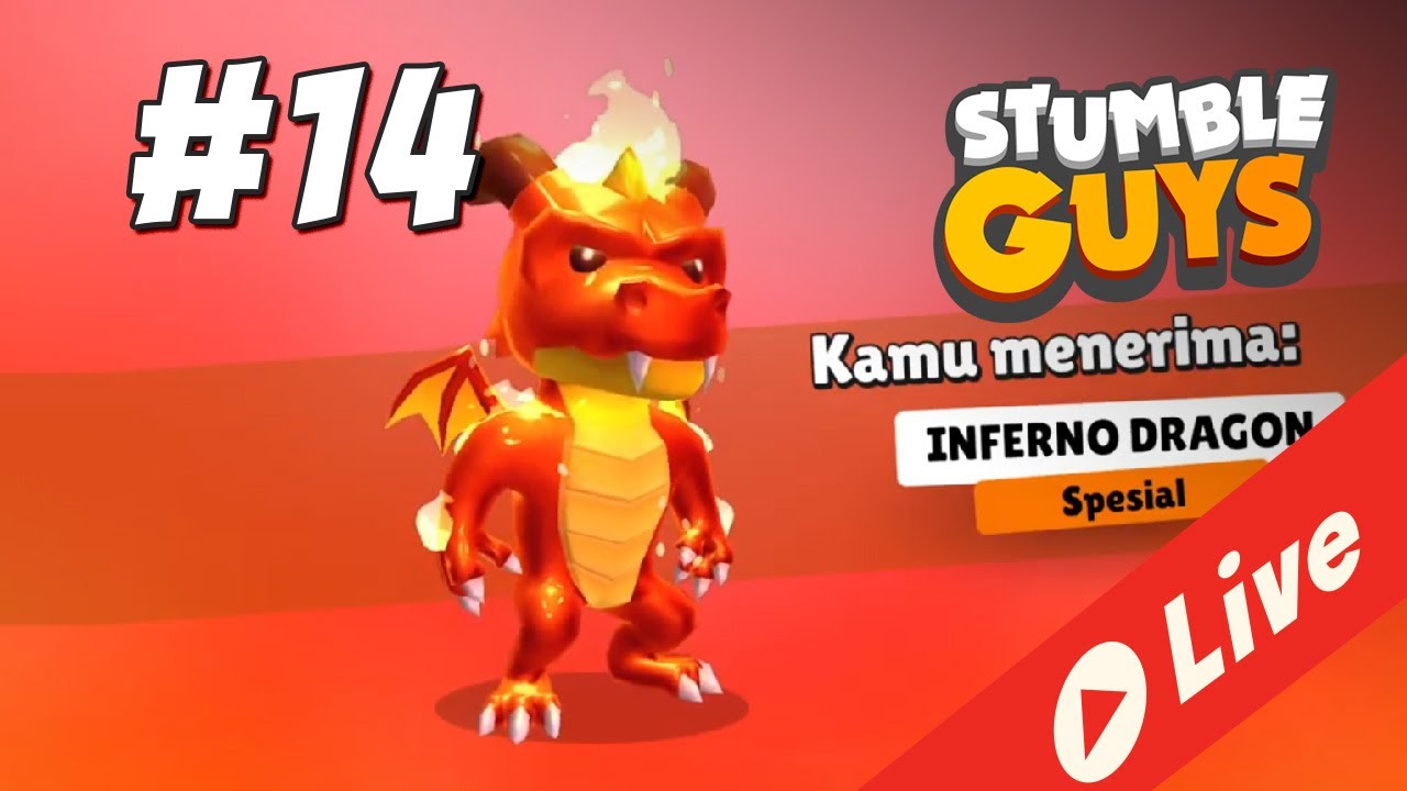 🔴 Inferno Dragon aku dapatkan dari gacha 1-1! - Live Stumble Guys ...