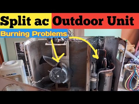 Split ac outdoor unit Burning issue | How to solve Burning outdoor unit ...