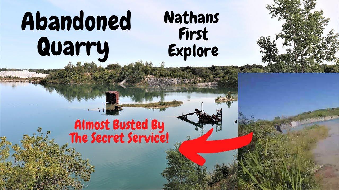 Abandoned Quarry Explore - Almost Busted By Some Crazy Security Guard ...