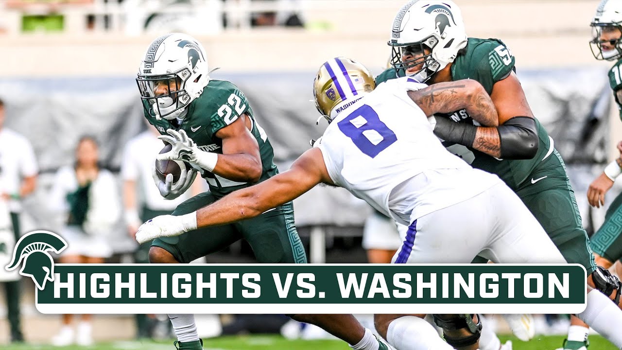 Washington at Michigan State | Highlights | Big Ten Football | Sept. 16 ...