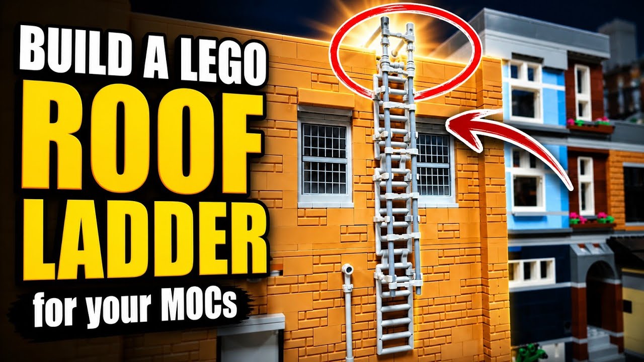 How to build a roof access safety ladder on your Lego mocs. - YouTube