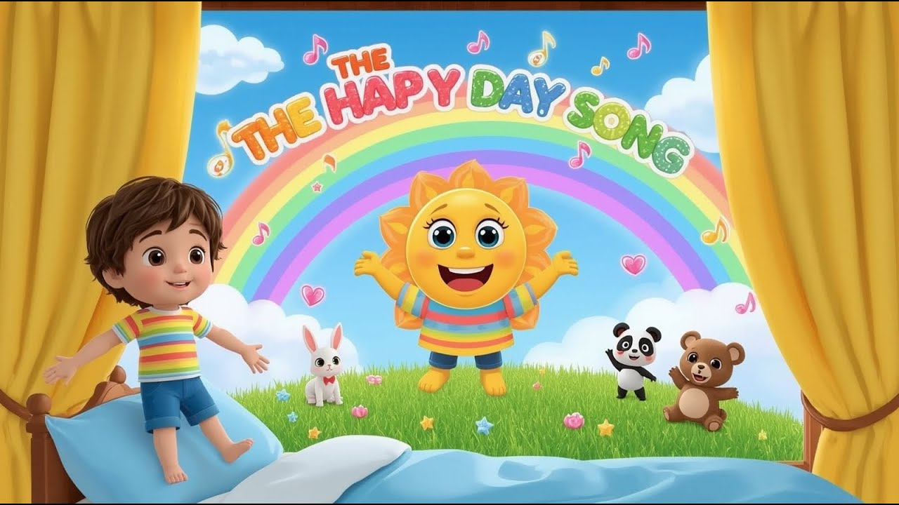The Happy Day Song 🌞 | Fun Kids Animation | Learn Colors, Numbers ...