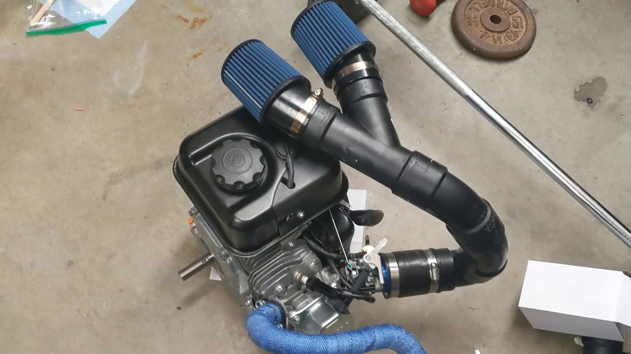 Predator 212 Dual Ram Intake Proof of Concept - YouTube
