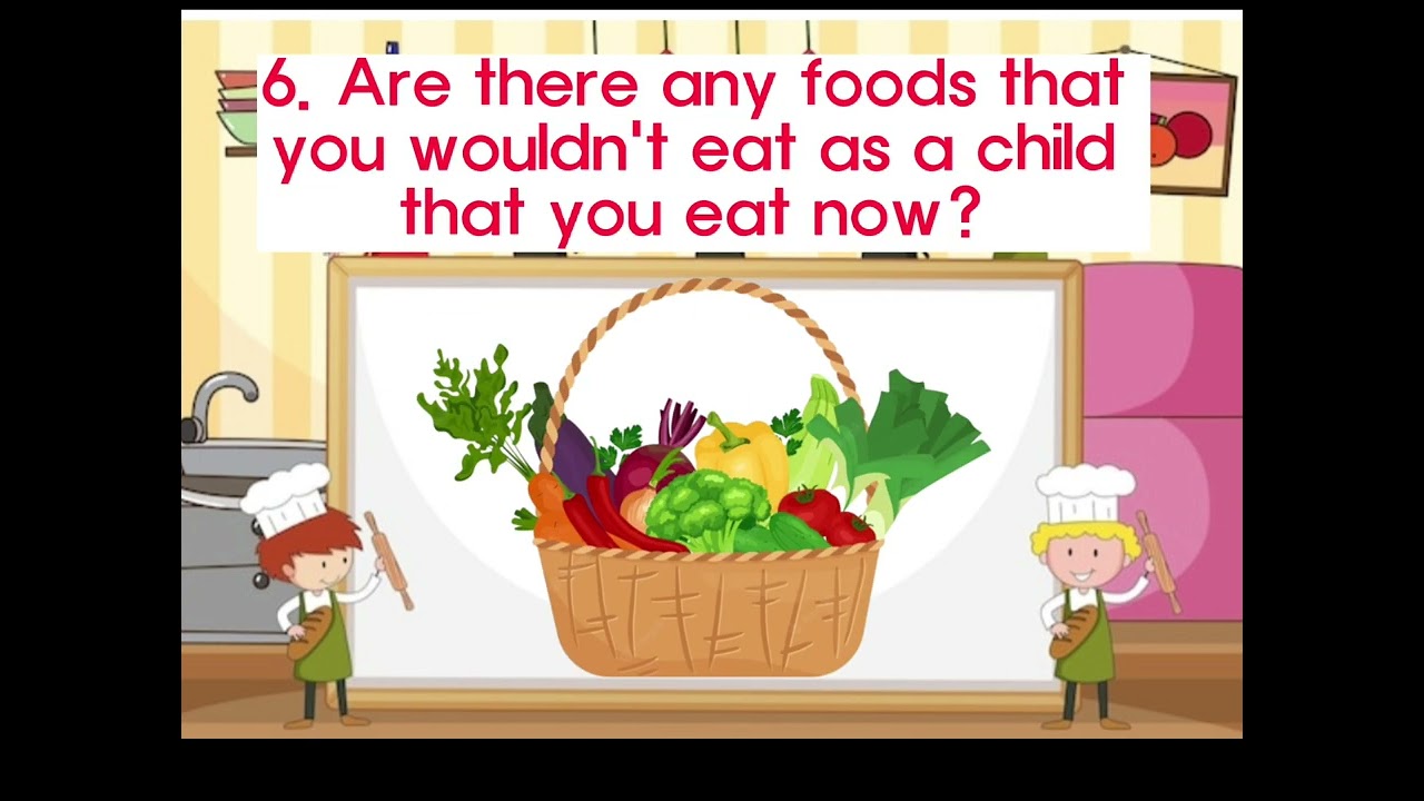#13 Food and Eating ( Conversation Questions For Kids ) - YouTube
