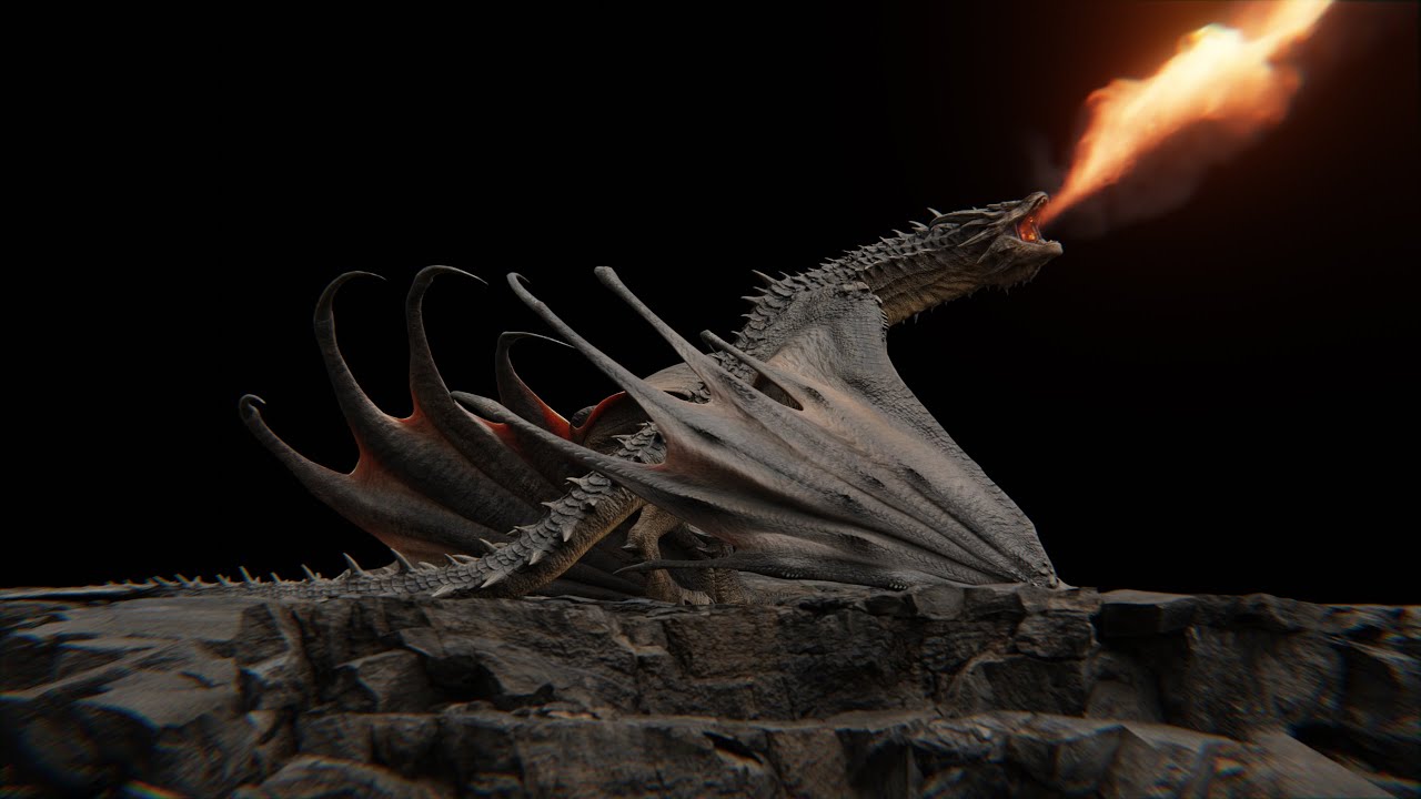 Fire Breathing Dragon VFX Test in Embergen - YouTube